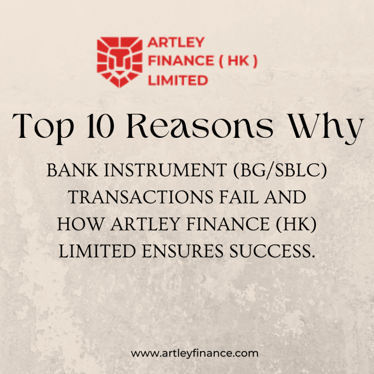 Free BG SBLC Without Upfront Fee | Artley Finance (HK) Ltd.